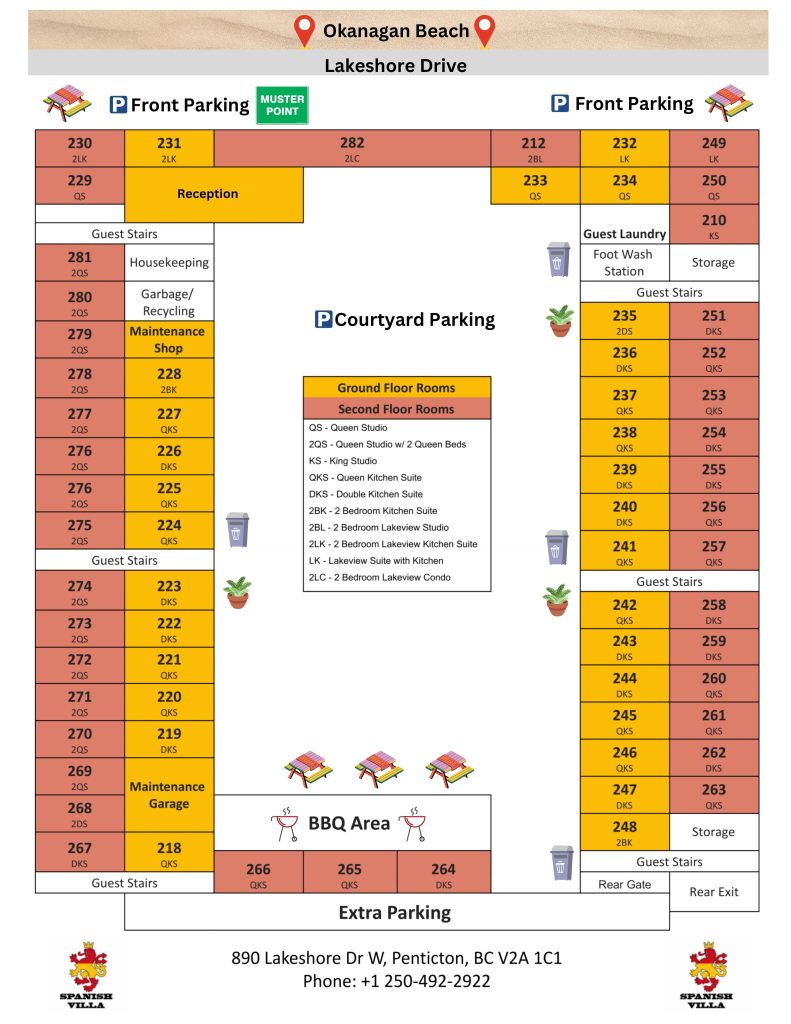 Motel Map - Spanish Villa Motel